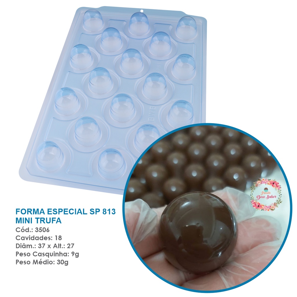 Forma Mini Trufa BWB Ref 3506 - Forma Para Chocolate BWB SP 813 - MAIS ...