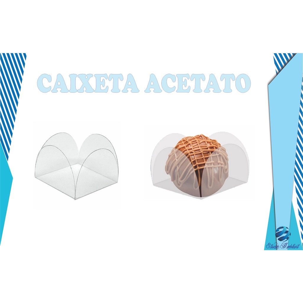 100 Forminhas Caixeta De Acetato Transparente 4 Pétalas | Shopee Brasil