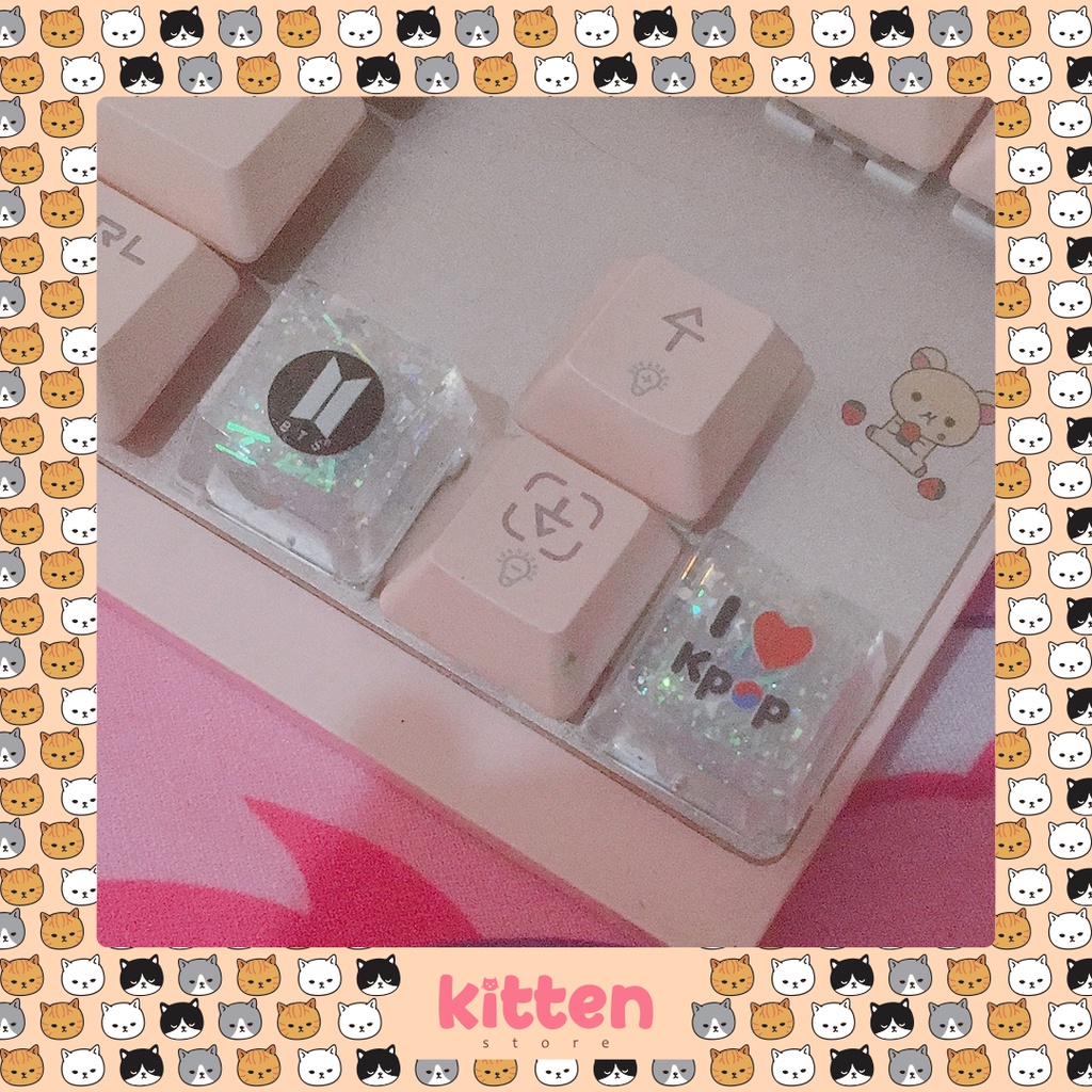 Duo keycaps teclas para teclado MECÂNICO Kpop BTS Bangtan Boys + 1 ...