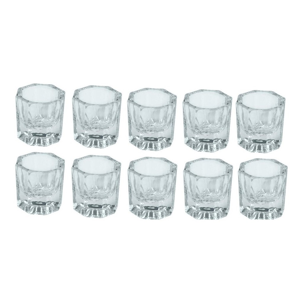 10 Copos Dapen Daplen Dappen Vidro Para Preparação Henna | Shopee Brasil