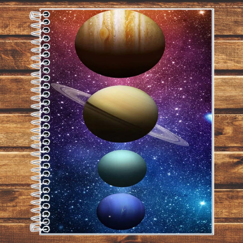 Caderno Planetas Capa Dura 10 Matérias 200 Folhas | Shopee Brasil