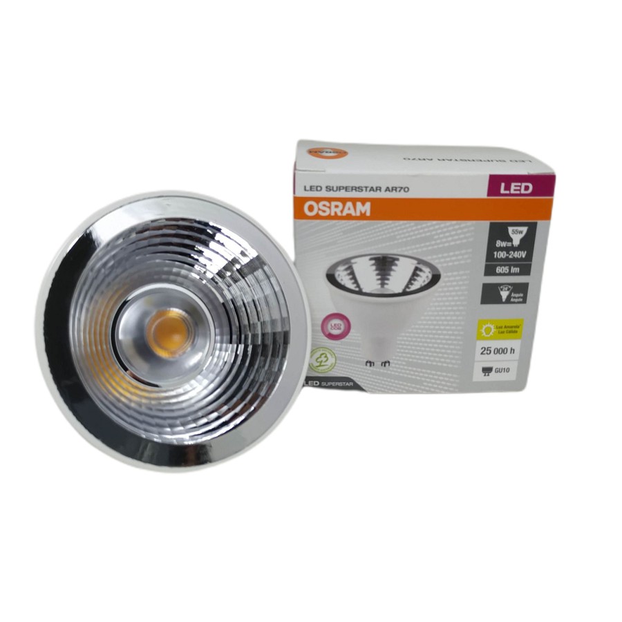 Lampada LED ar 70 24 graus gu10 8w amarela Osram | Shopee Brasil