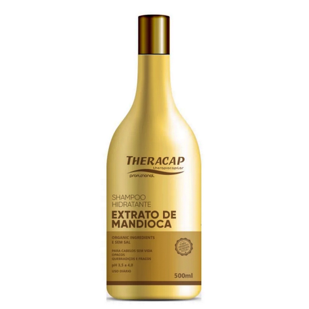 Shampoo Profissional Extrato de Mandioca 500ml Theracap | Shopee Brasil