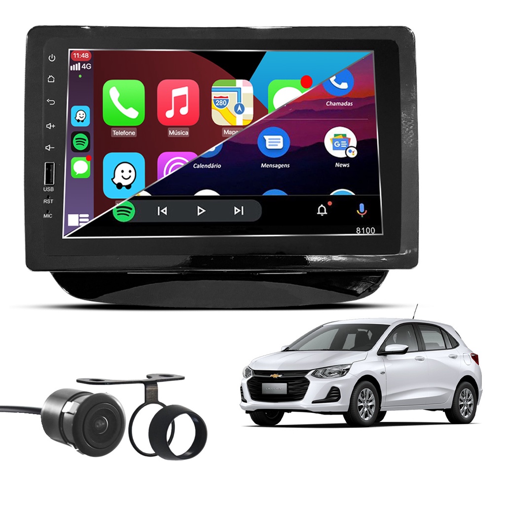 Central Multimidia GM Onix Carplay Android Auto 9p | Shopee Brasil