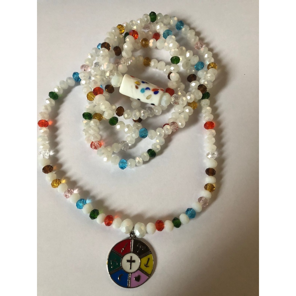 Guia Colar de Proteção de Cristal Umbanda Candomble Orixás 7 linhas ...