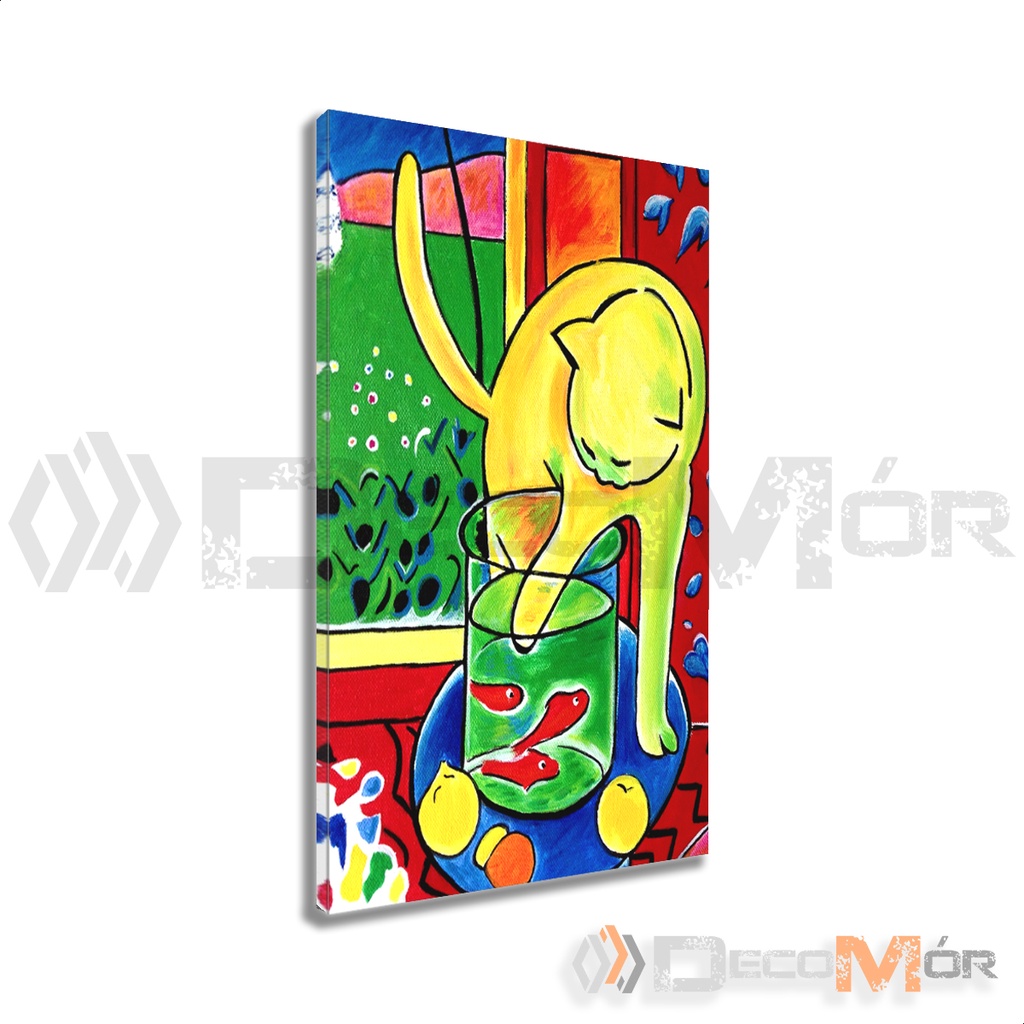 Quadro Canvas Decorativo The Cat With Red Fish Henri Matisse | Shopee ...