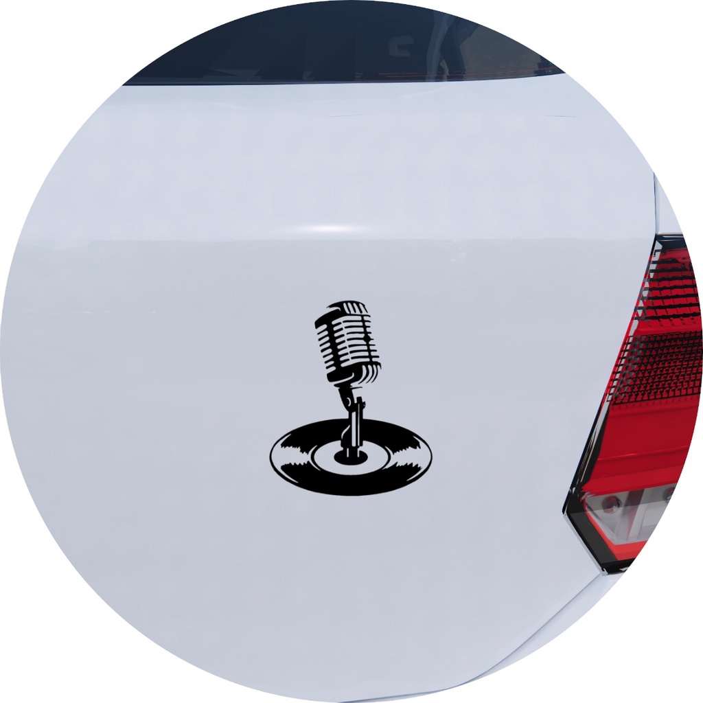 Adesivo de Carro Música Disco e Microfone | Shopee Brasil