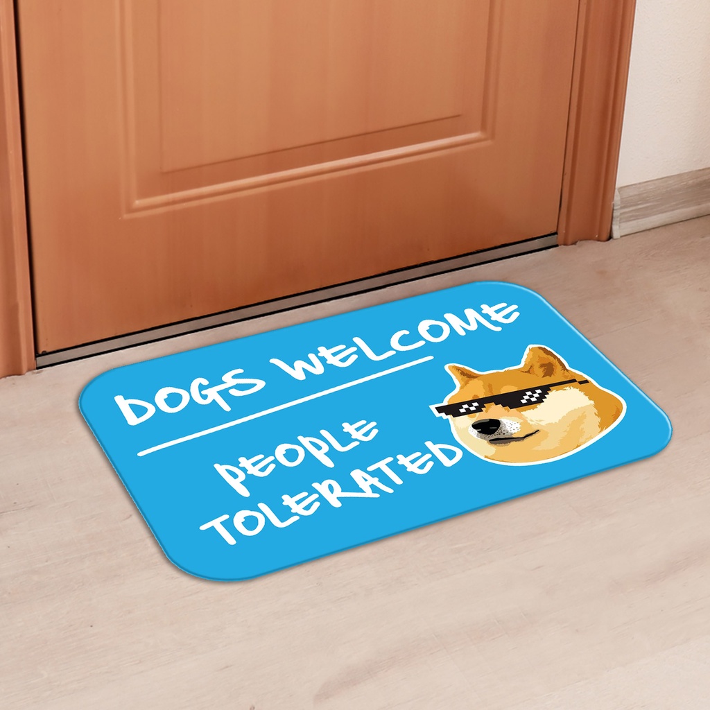 Tapete Para Porta - 40X60 - 2mm - DOG MEME AZUL | Shopee Brasil