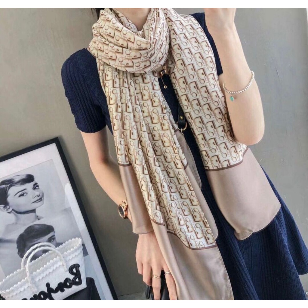 Lenços Mulheres/Macio Cachecol de Seda de Alto Padrão | Shopee Brasil