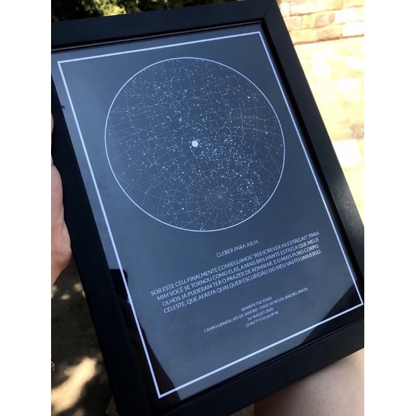 Quadro Mapa do céu/estrelas A4 | Shopee Brasil