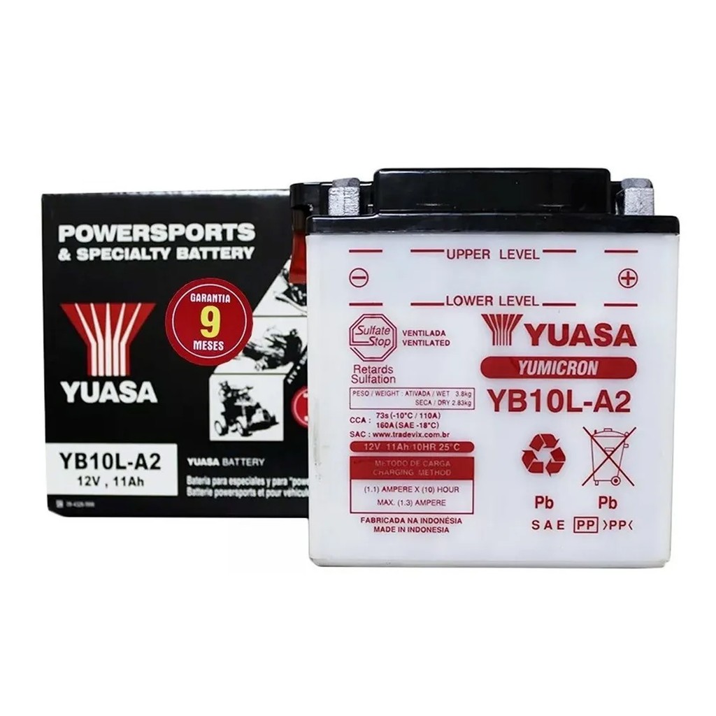 Bateria Yuasa Original Yb10l-a2 Suzuki Intruder 250 Todos Os Anos | Shopee Brasil