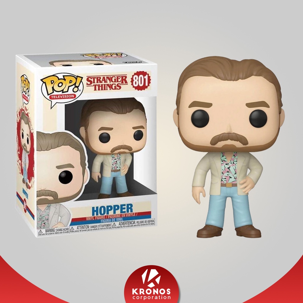 Funko Pop! Hopper #801 - Stranger Things | Shopee Brasil