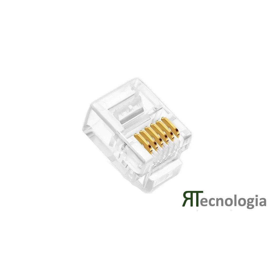 Conector Rj11 6 Vias | Shopee Brasil