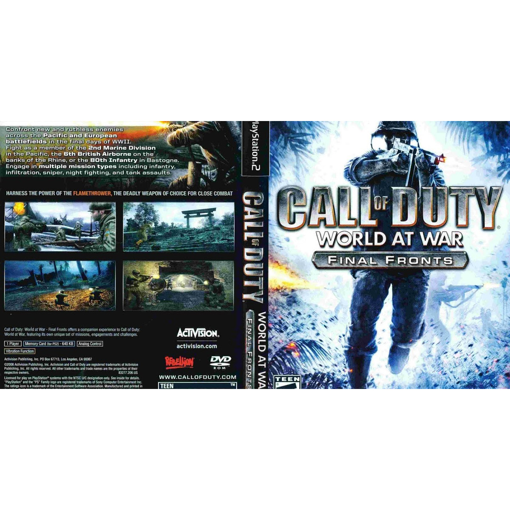 Jogo Call of Duty World at War Final Fronts ps2 | Shopee Brasil