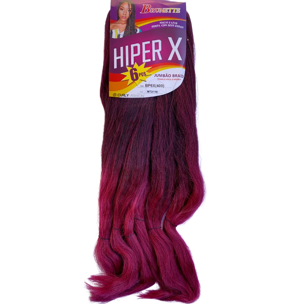 Cabelo Jumbão Super Jumbo Hiper X Para Tranças Box Braids | Shopee Brasil