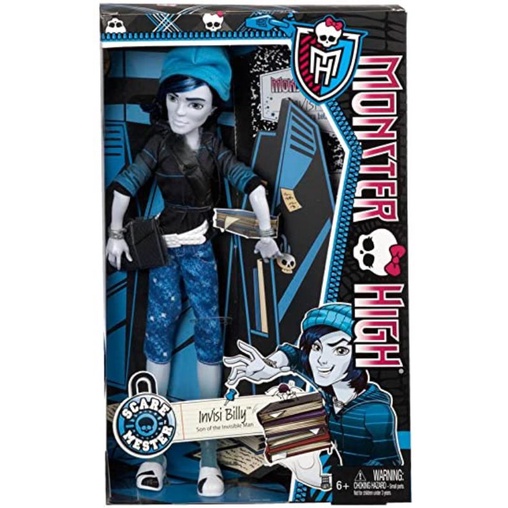 BONECA MONSTER HIGH INVISI BILLY (INVISIBILLY) BÁSICO NUNCA ABERTO ...