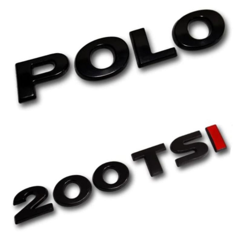 Emblema Traseiro Porta Malas Polo Tsi 200 Black Piano Volkswagen ...