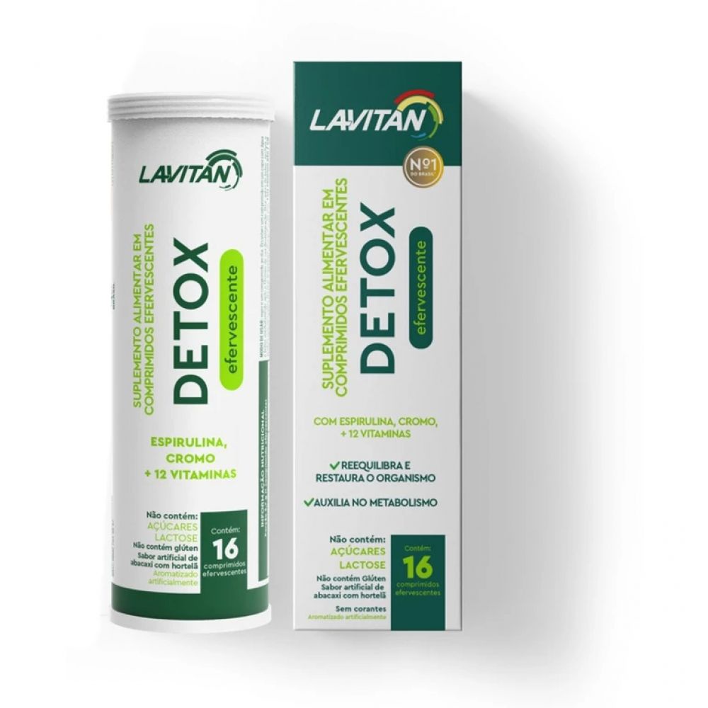 Lavitan Detox C/ 16 Cpr Efervescentes o Autentico - Cimed Original ...