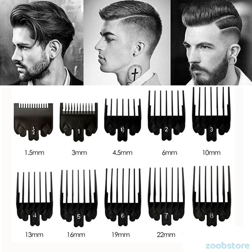 Kit 10 Pentes Preto Universal Para M quinas De Cortar Cabelo
