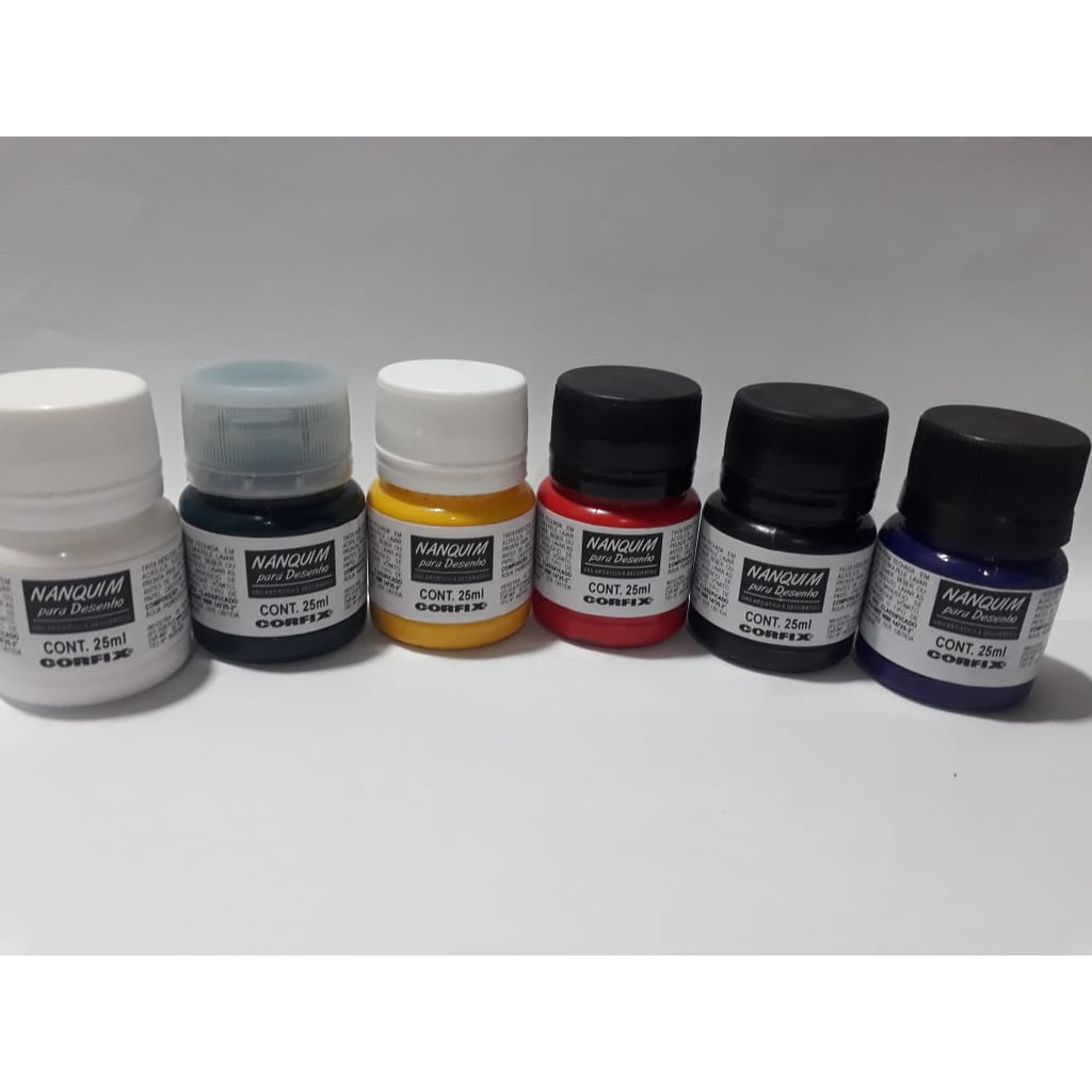 Nanquim Diversas Cores 25ml | Shopee Brasil