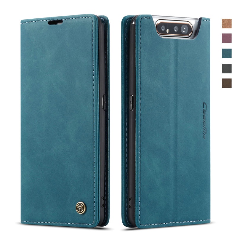 Couro 360 Proteger Para Samsung Galaxy A80 Capa Porta Cartão A Prova De ...