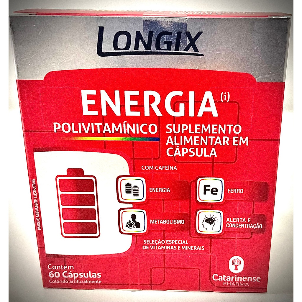Longix Energia C/60 Capsulas | Shopee Brasil