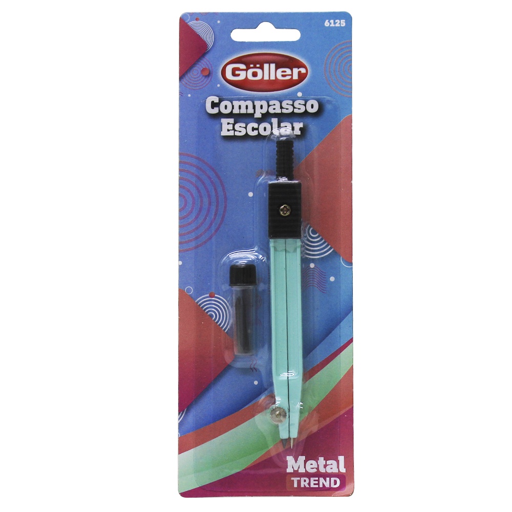 Compasso Profissional Escolar Ponta Seca Matematica Desenho | Shopee Brasil