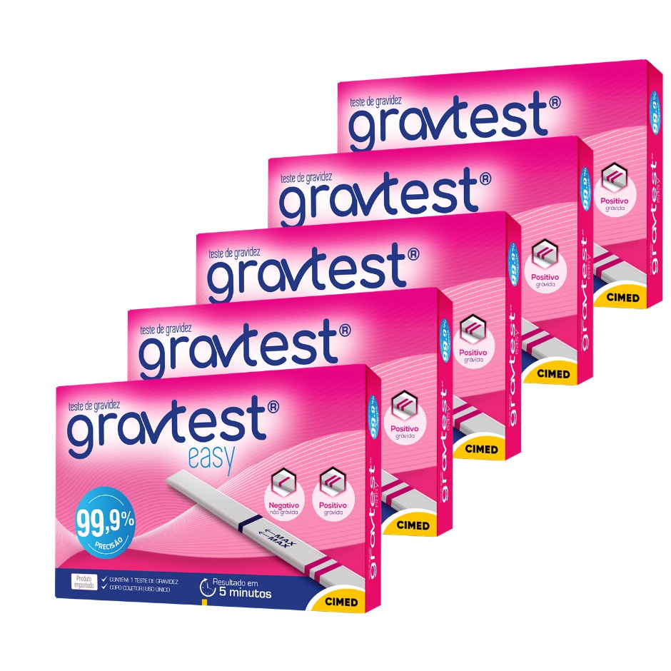 Teste de Gravidez Rápido Gravtest 99,9 Precisão feito Em 5 Minutos ...