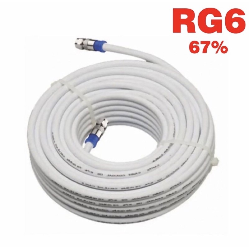 Cabo De Antena TV Coaxial RG06 Vários Tamanhos | Shopee Brasil