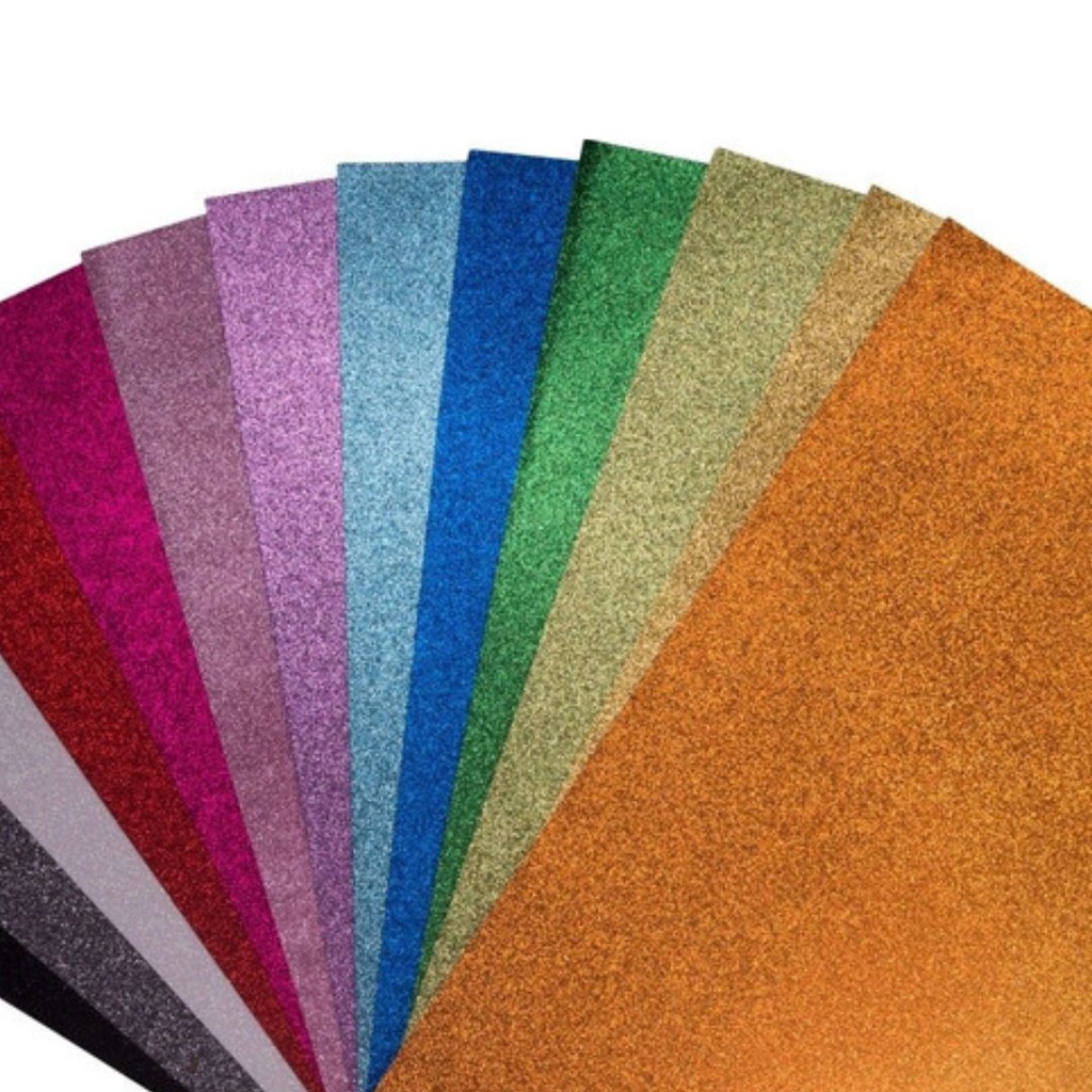 Folha EVA 30cm x 20cm Eva com Glitter Adesivado Cores Variadas 20 ...