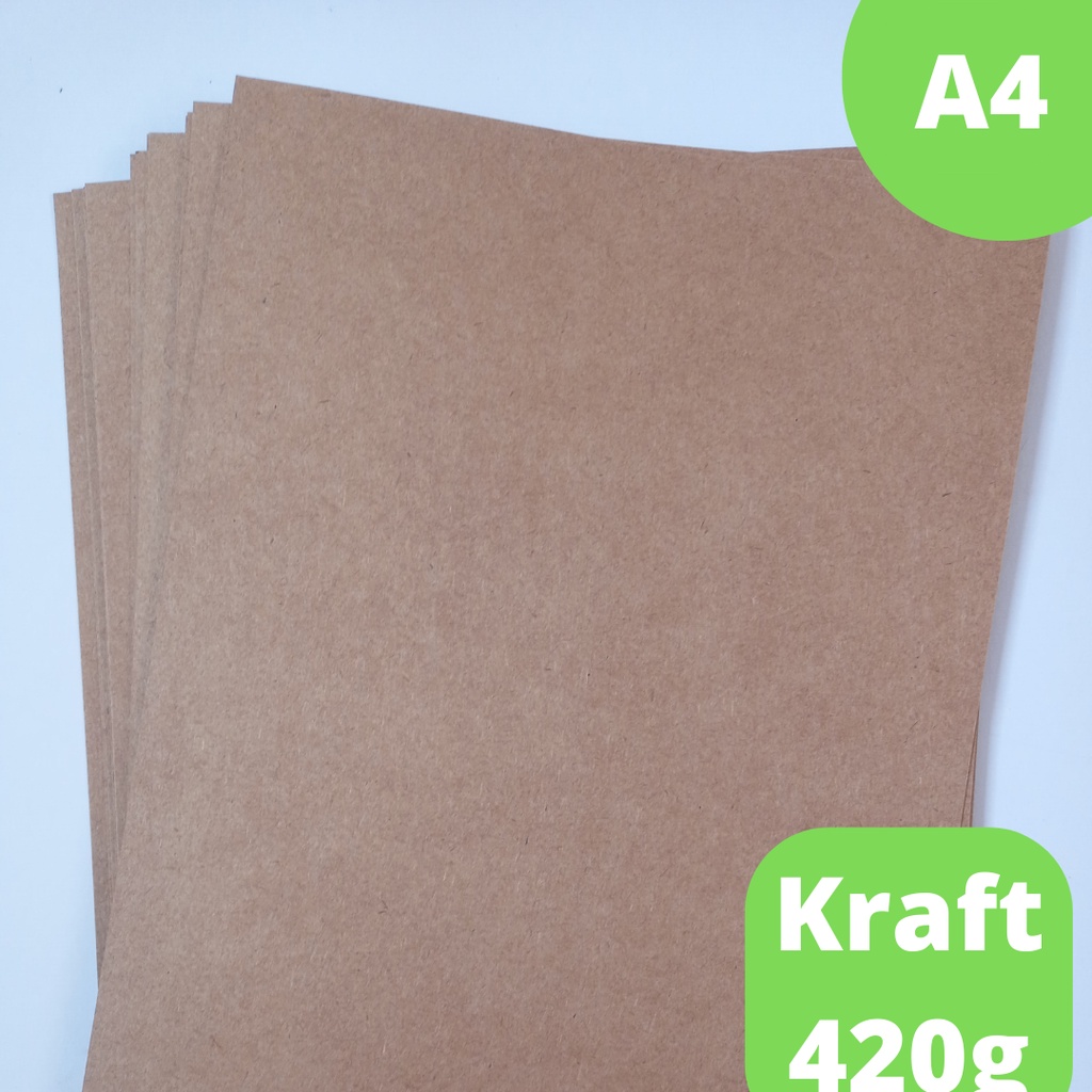 Papel Kraft 420g - Tamanho A4 -12 folhas | Shopee Brasil