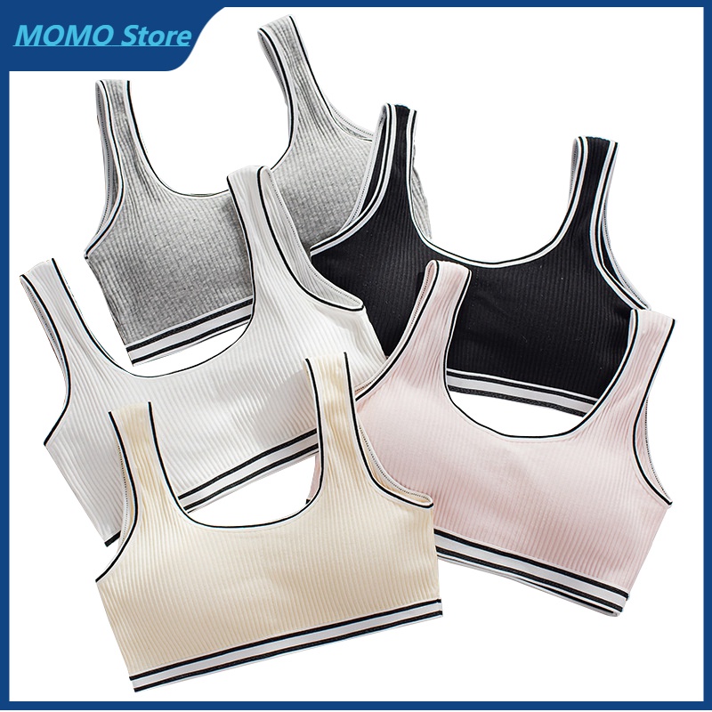 MOMO 12-16Yrs Soutien Feminino De Algodão Macio Roupa Íntima Simples E Respirável Colete ...