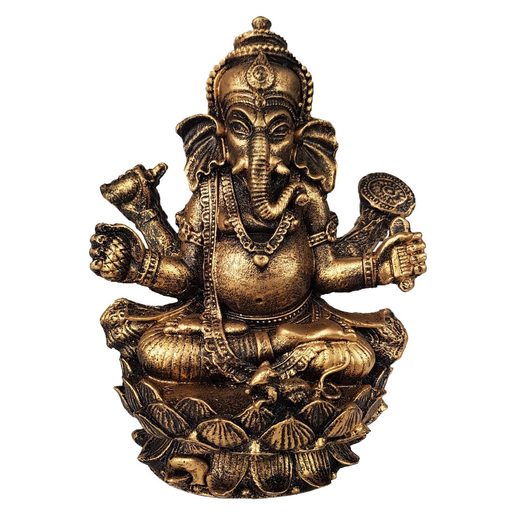 Estatueta Ganesha Hindu Paz Meditação Boas Energias Ganexa Prosperodade ...