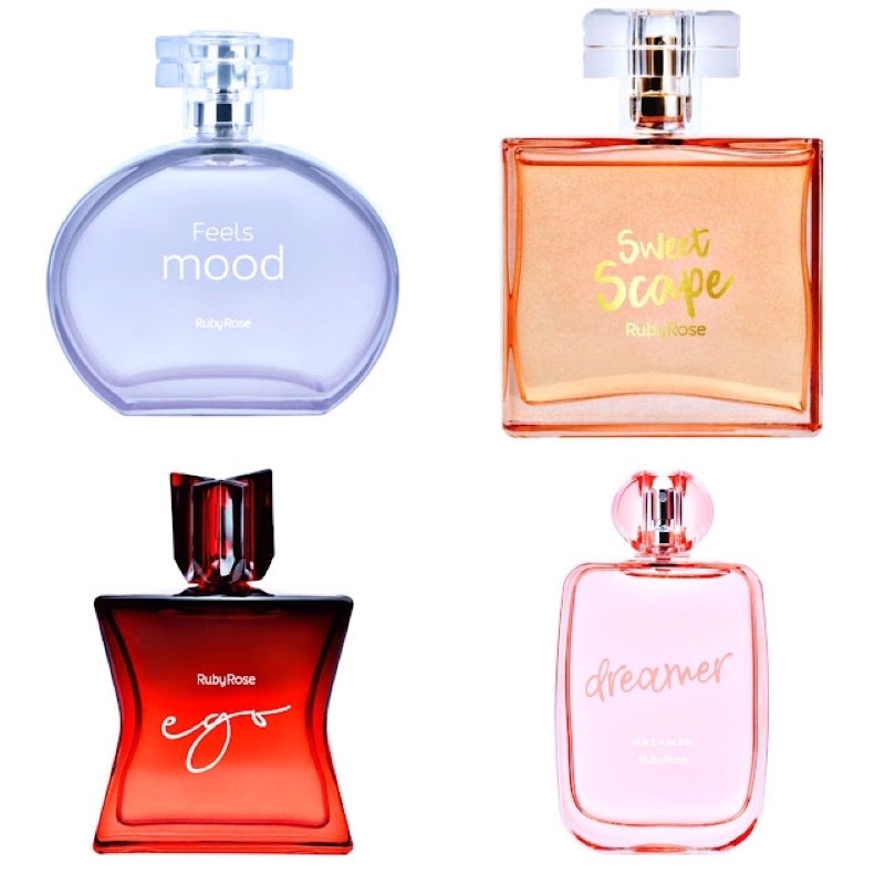 Perfume Colônia Ruby Rose Fragrância / Ego / Dreamer / Mood / Sweet ...