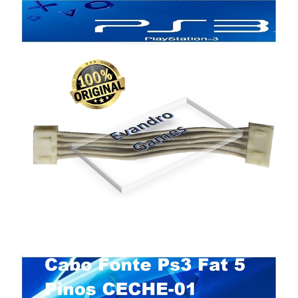 Cabo Fonte Ps3 Fat 5 Pinos Ceche-01 Original | Shopee Brasil