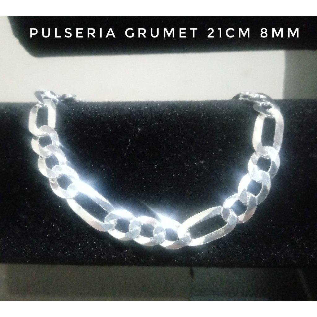 Pulseira Prata Italiana 925 8mm | Shopee Brasil