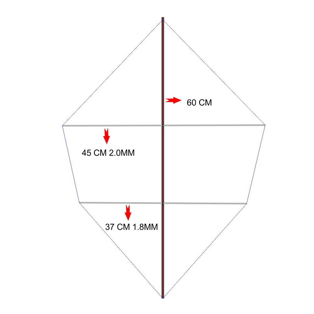 Armação De Pipa Carrapeta Reta 60 Cm C/ 50 Unidades | Shopee Brasil