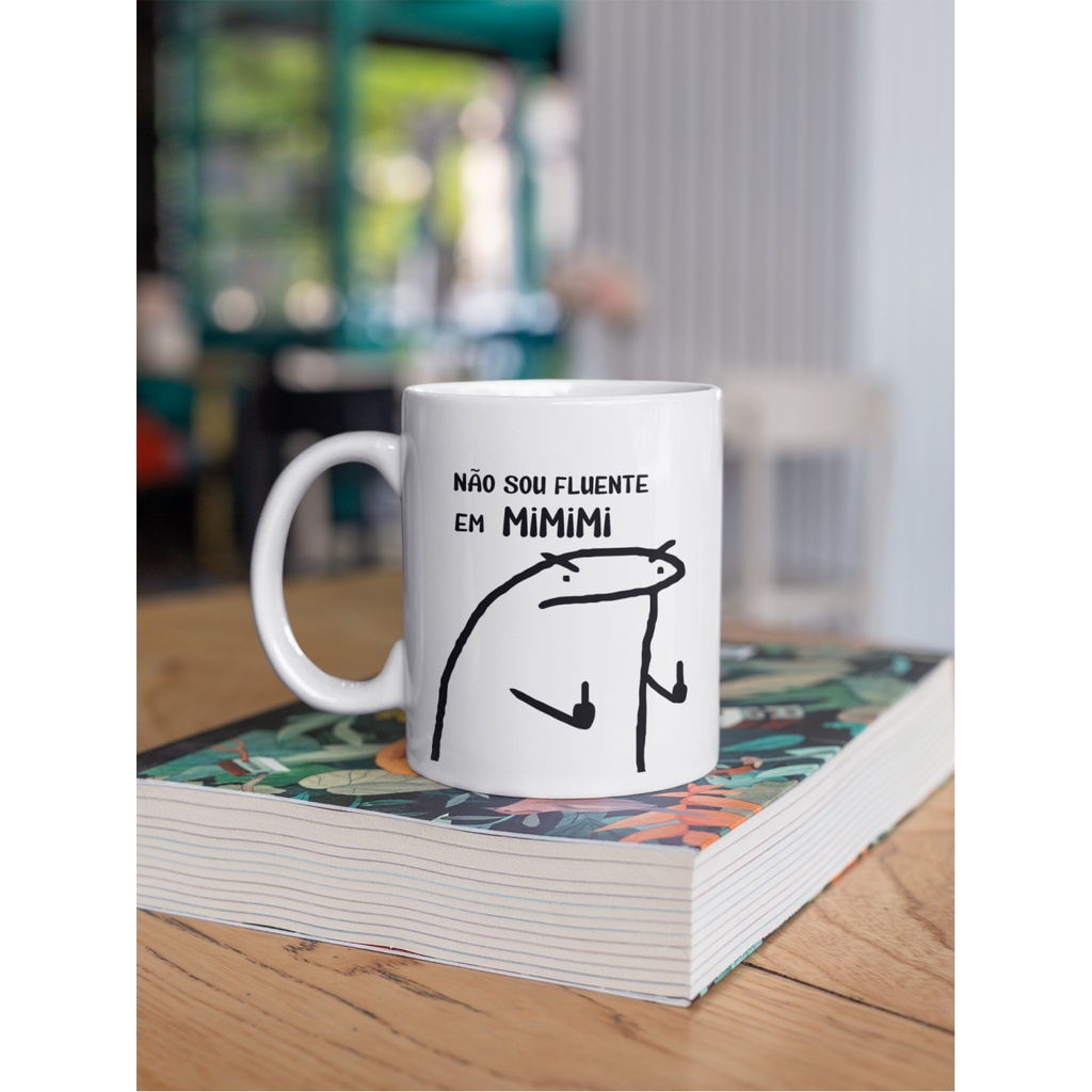 Caneca personalizada branca meme flork mimimi | Shopee Brasil