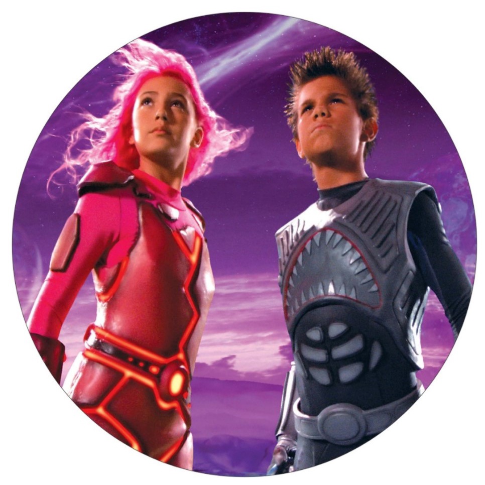 Painel De Festa Redondo Sublimado Em Tecido Tema Sharkboy e Lavagirl ...