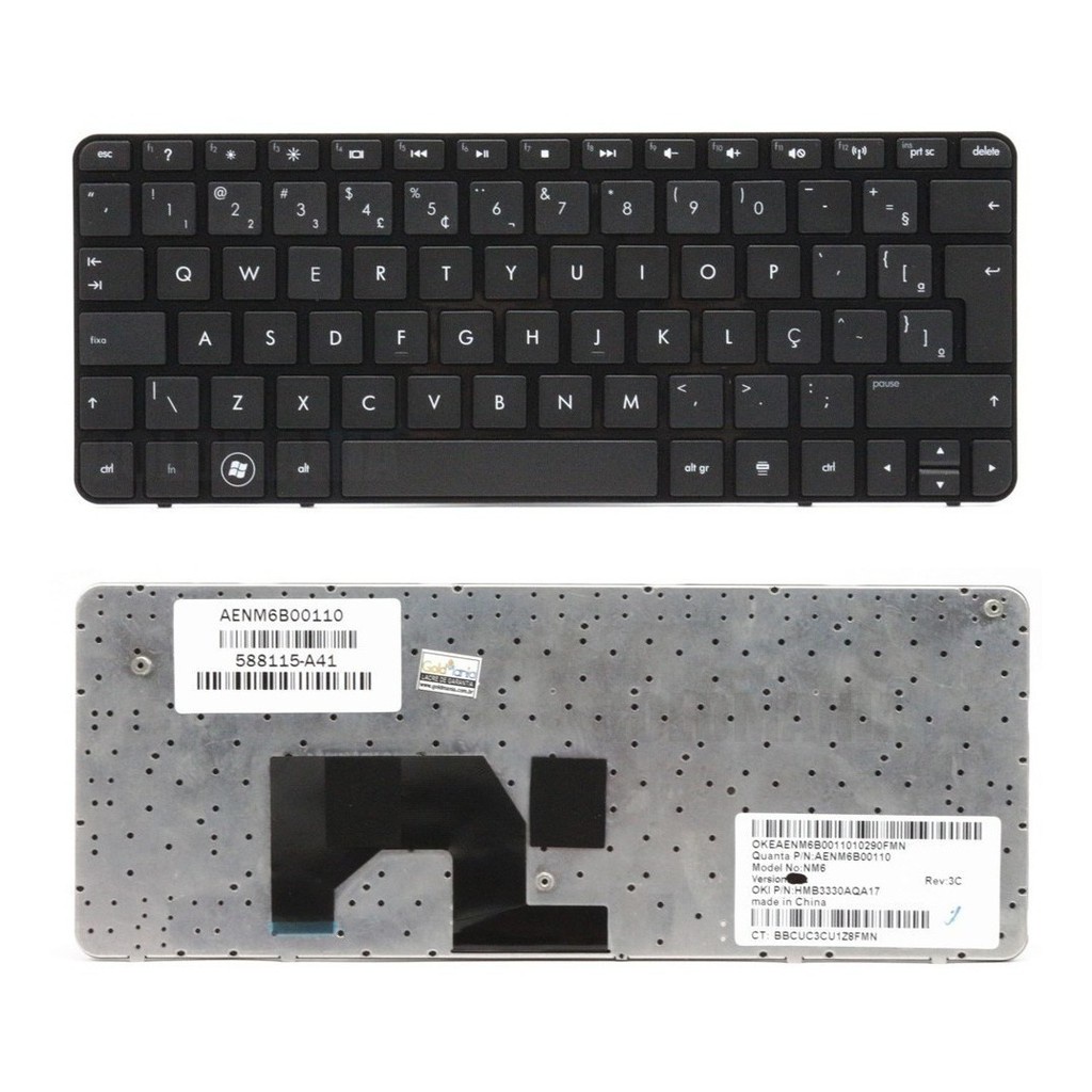 Teclado Netbook Hp Mini 210-1000 V113246ak1 Aenm7600210 Br | Shopee Brasil
