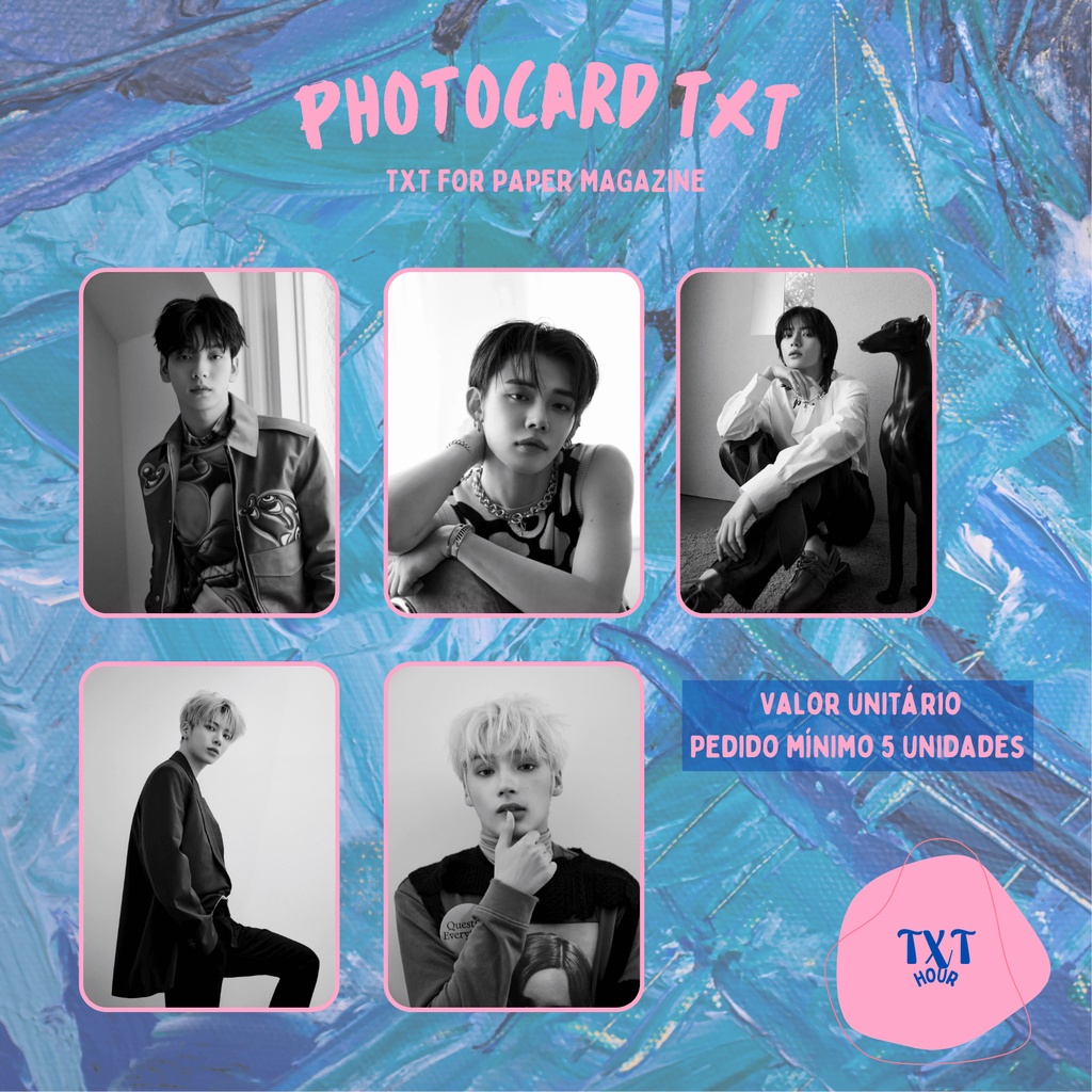 PHOTOCARD TXT (TOMORROW X TOGETHER) TXT FOR PAPER MAGAZINE | kpop card ...