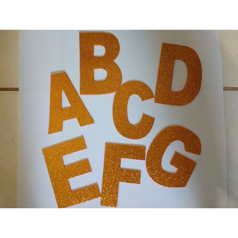 Letras do Alfabeto em Eva com glitter. | Shopee Brasil
