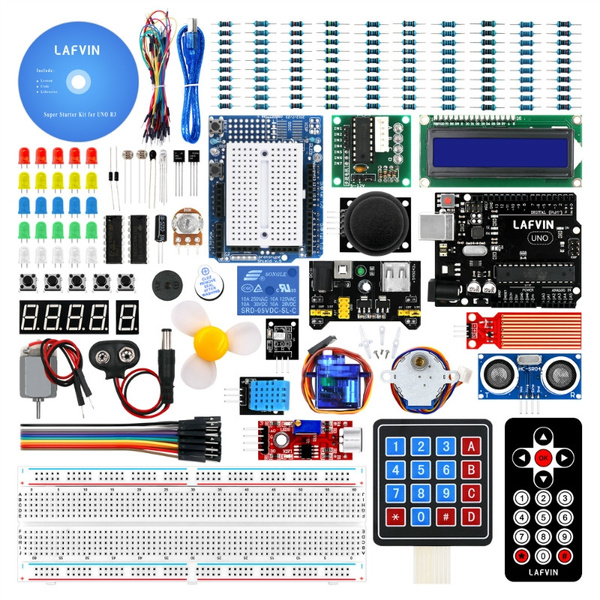 Kit De Aprendizagem LAFVIN Super Starter Para Arduino UNO R3 Com CD Tutorail | Shopee Brasil