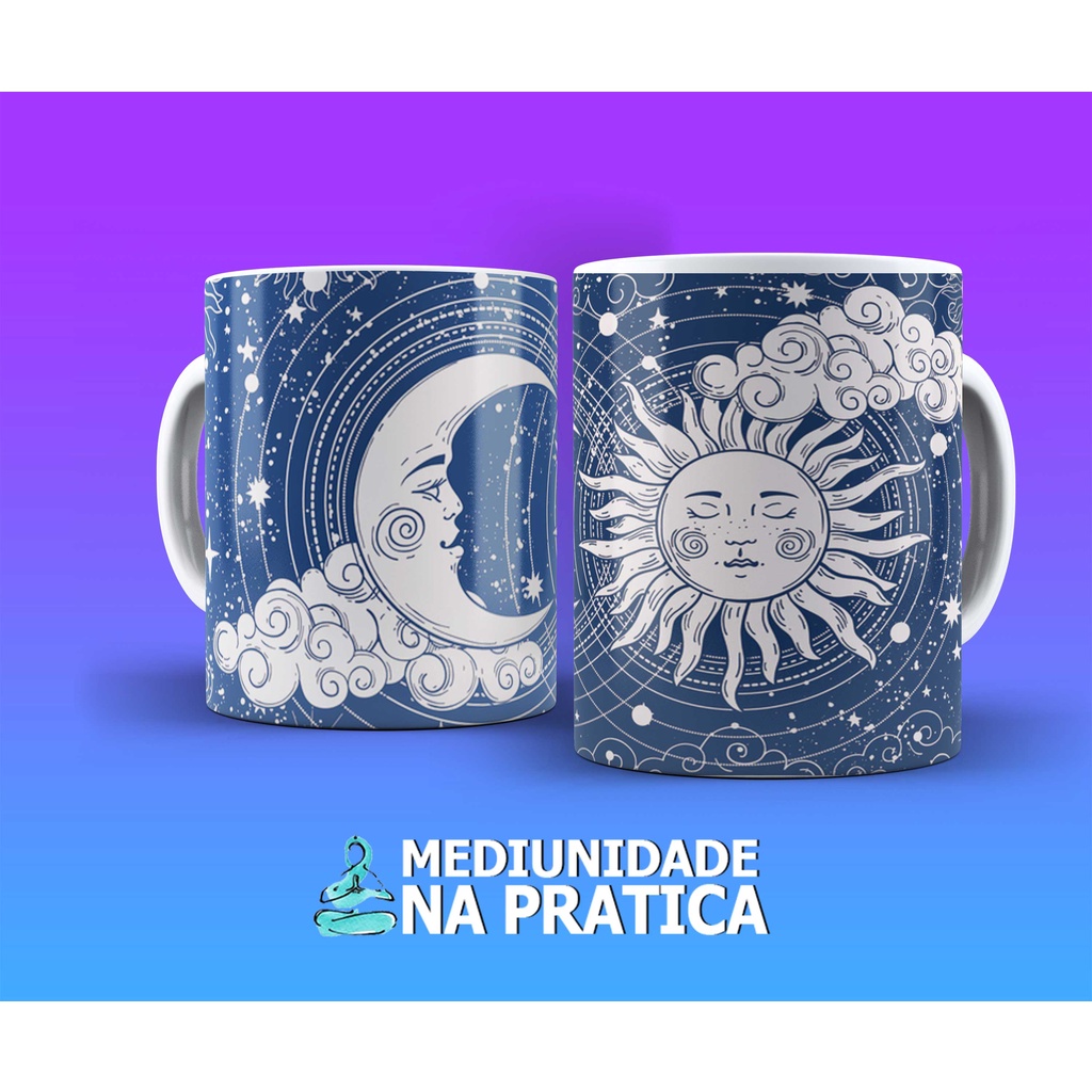 Caneca Sol e Lua Tarot | Shopee Brasil