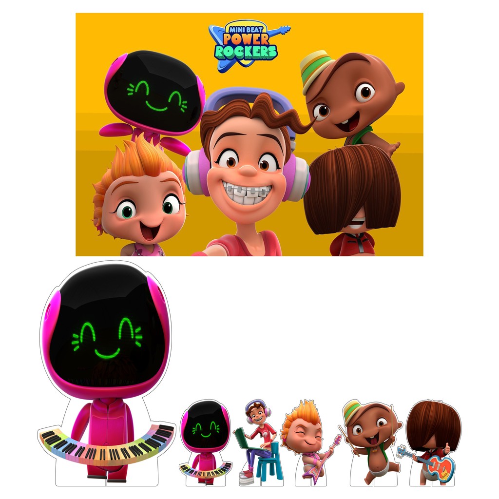 Mini Kit Display + Painel Festa Infantil Mini Beat Power Rockers DK ...