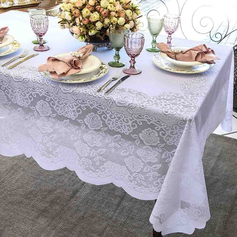 Toalha de Mesa - Quadrada 4 Lugares - 160X160 - Renda Portuguesa ...