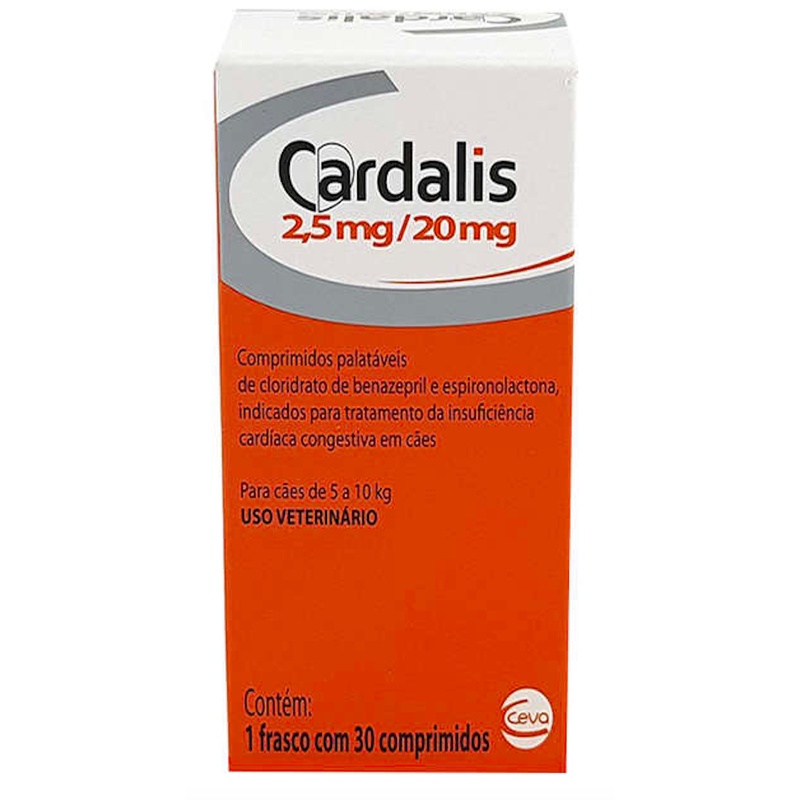 Cardalis 2,5mg/20mg C/ 30 Comprimidos - Tratamento da Insuficiência ...