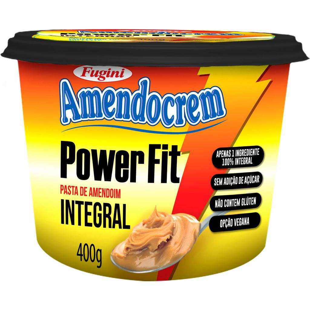 Pasta de Amendoim Integral Power Fit Amendocream Fugini 400g - Vegano ...