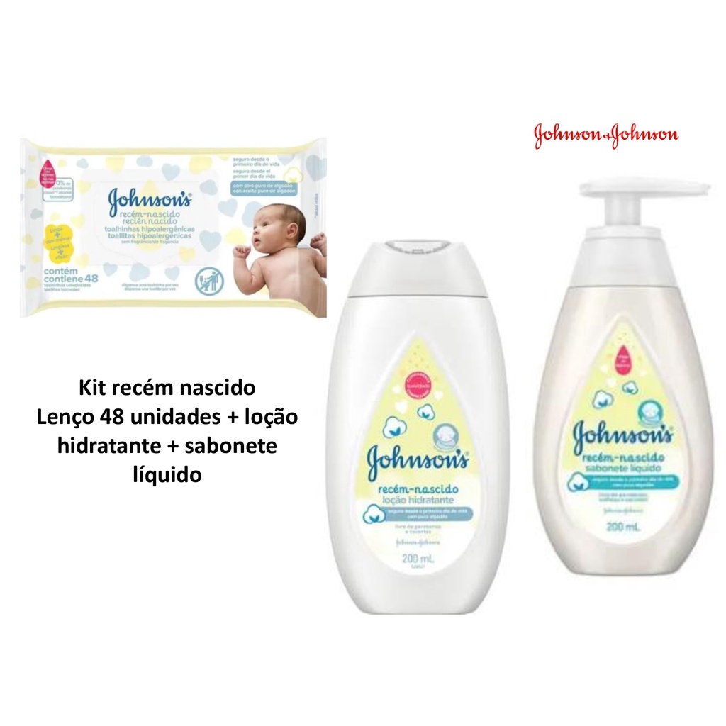 Kit Recém Nascido Johnson Baby - Loção hidratante 200ml + Sabonete ...