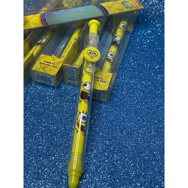 Caneta bob esponja retrátil roler pen | Shopee Brasil
